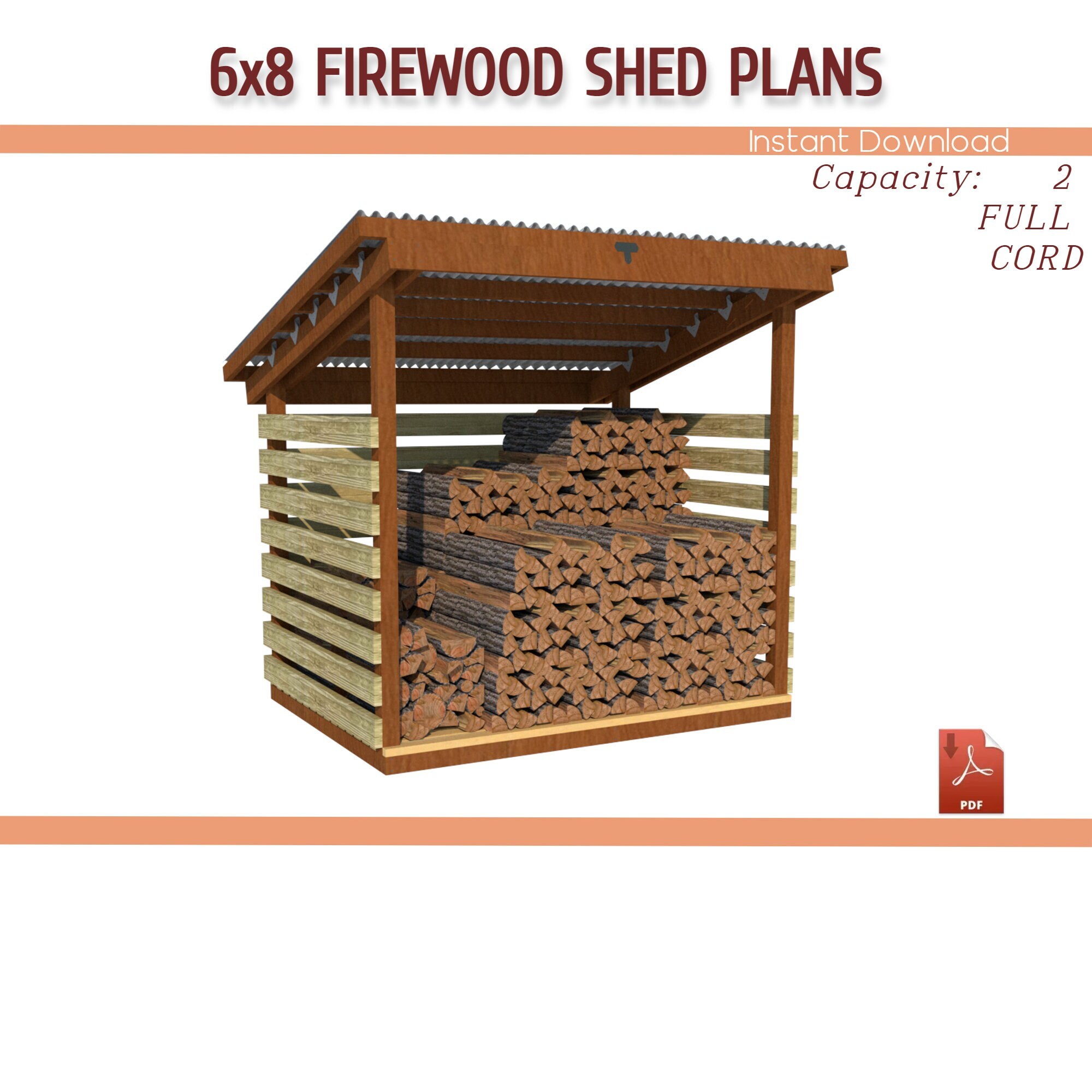 6x8 Firewood Shed Plans Cord Storage Firewood Storage Shed Ideas