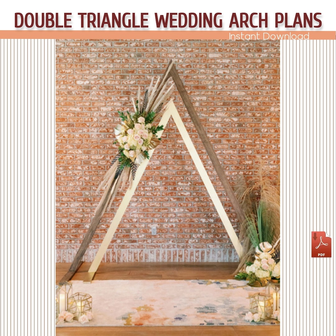 Double Triangle Wedding Arch Plans, DIY Double Wedding Arbor Plans ...