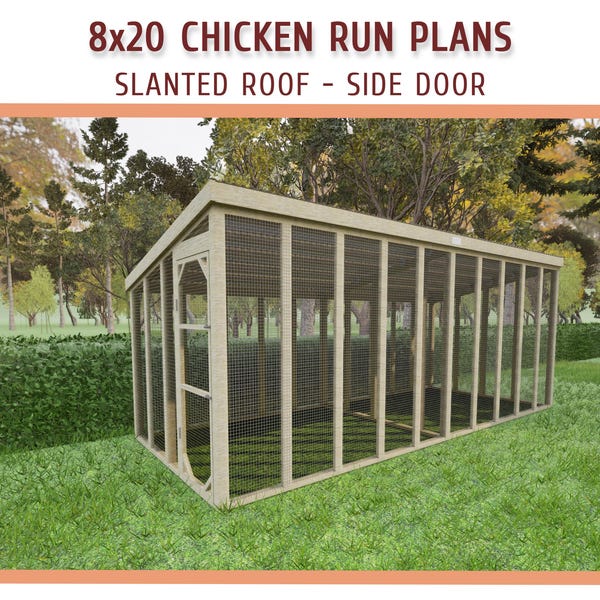 Chicken Run Plans 10x20 - Etsy