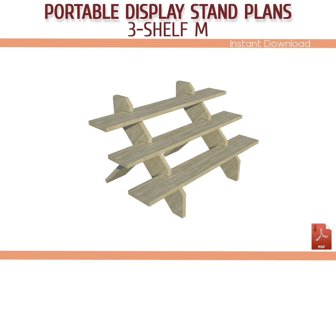 DIY Craft Fair Display Stand Plans – Collapsible Wooden Stand (PDF ...