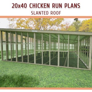 DIY 20x40 Chicken Run Plans – Large Walk-in Coop Run (PDF Download) - Etsy