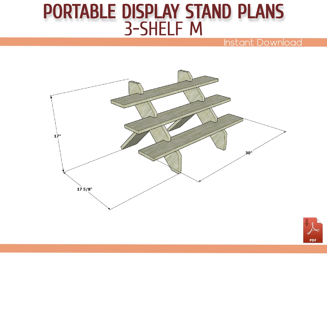 DIY Craft Fair Display Stand Plans – Collapsible Wooden Stand (PDF ...