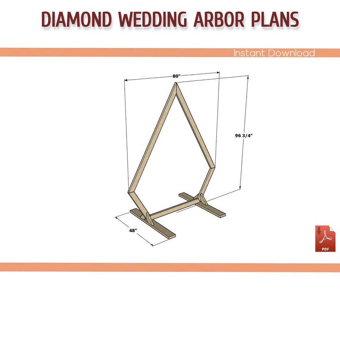 Diamond Wedding Arch DIY Plans - Diamond Wedding Arbor Building Plans ...