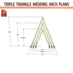 Triple Triangle Wedding Arch DIY Plans (download PDF) - Etsy