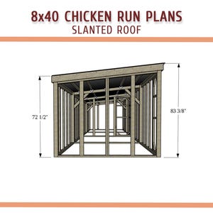 8x40 Chicken Coop Run DIY Plans: Walk-in Design (download PDF) - Etsy