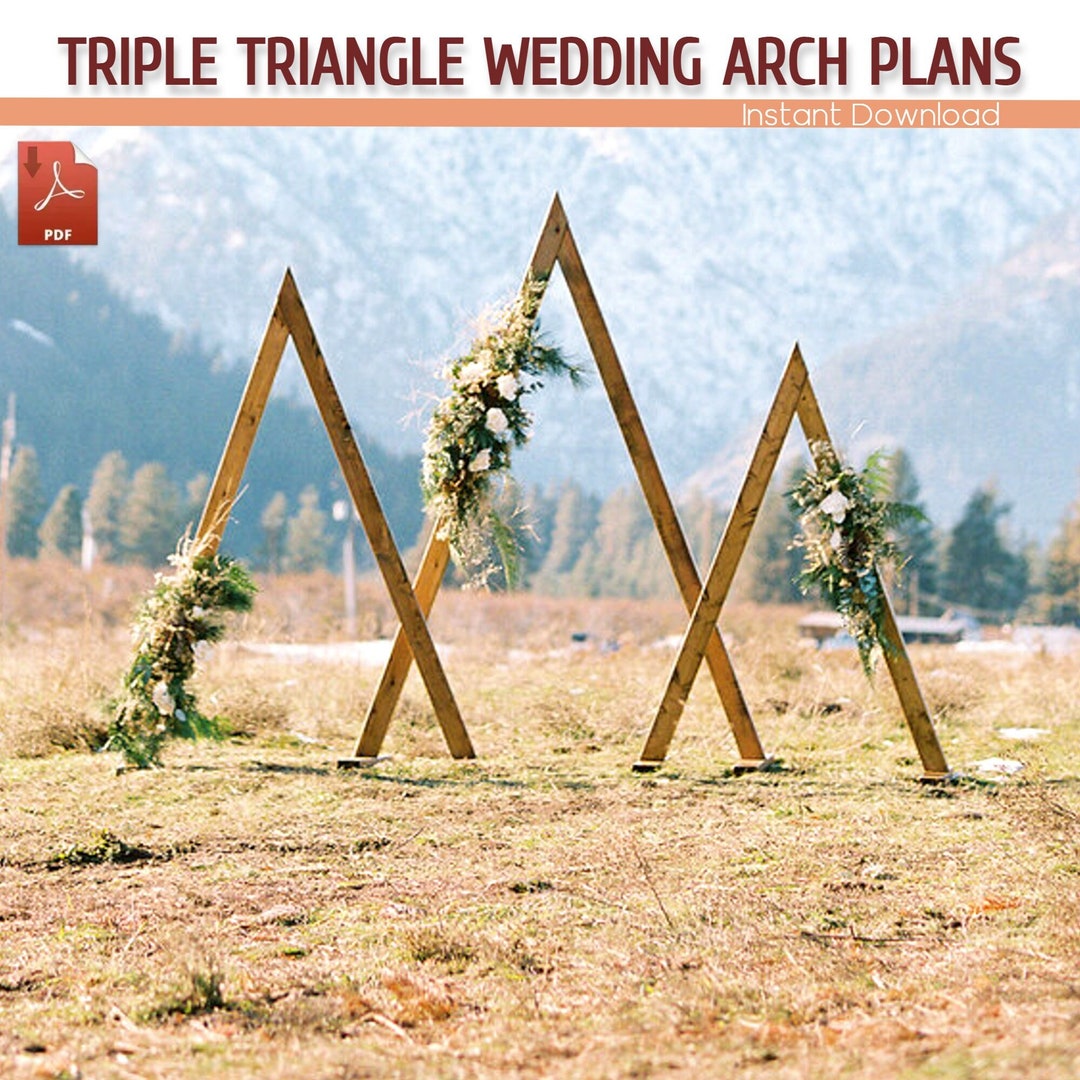 Triple Triangle Wedding Arch DIY Plans (download PDF) - Etsy