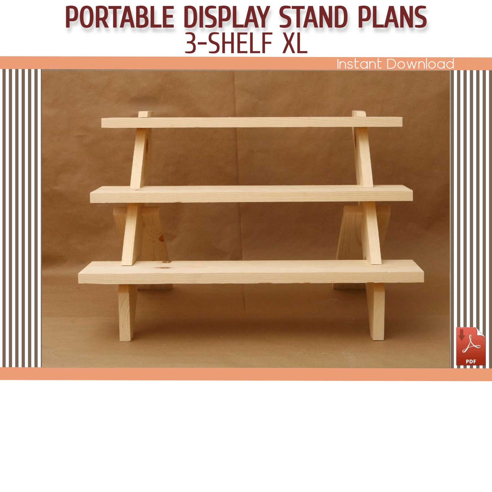 DIY Portable Display Stand Plans, Wooden Craft Fair Display (PDF) - Etsy