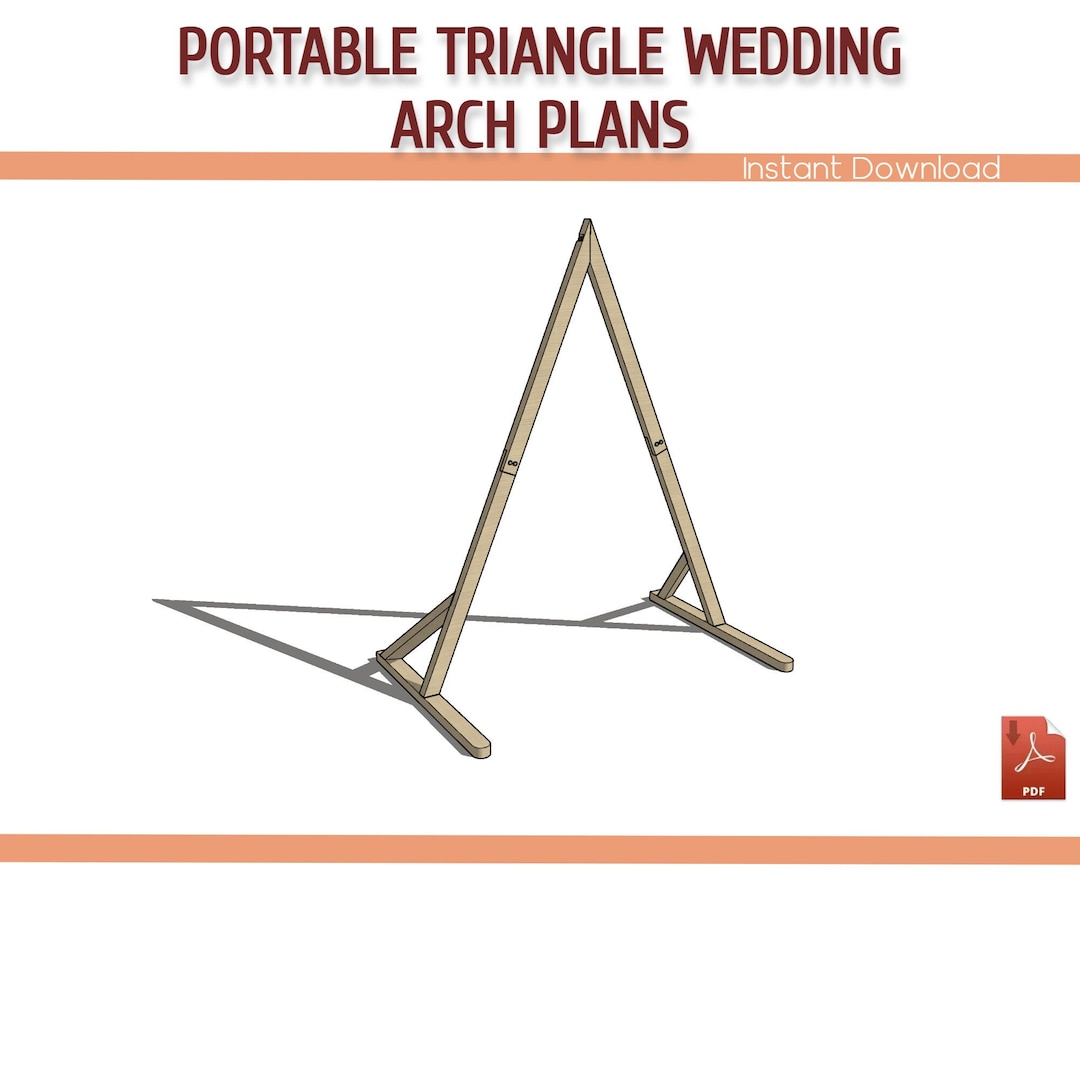 Portable Triangle Wedding Arch DIY Plans - Wedding Arbor Building Plans ...