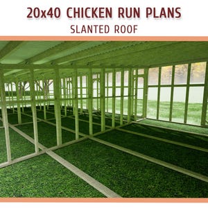 DIY 20x40 Chicken Run Plans – Large Walk-in Coop Run (PDF Download) - Etsy