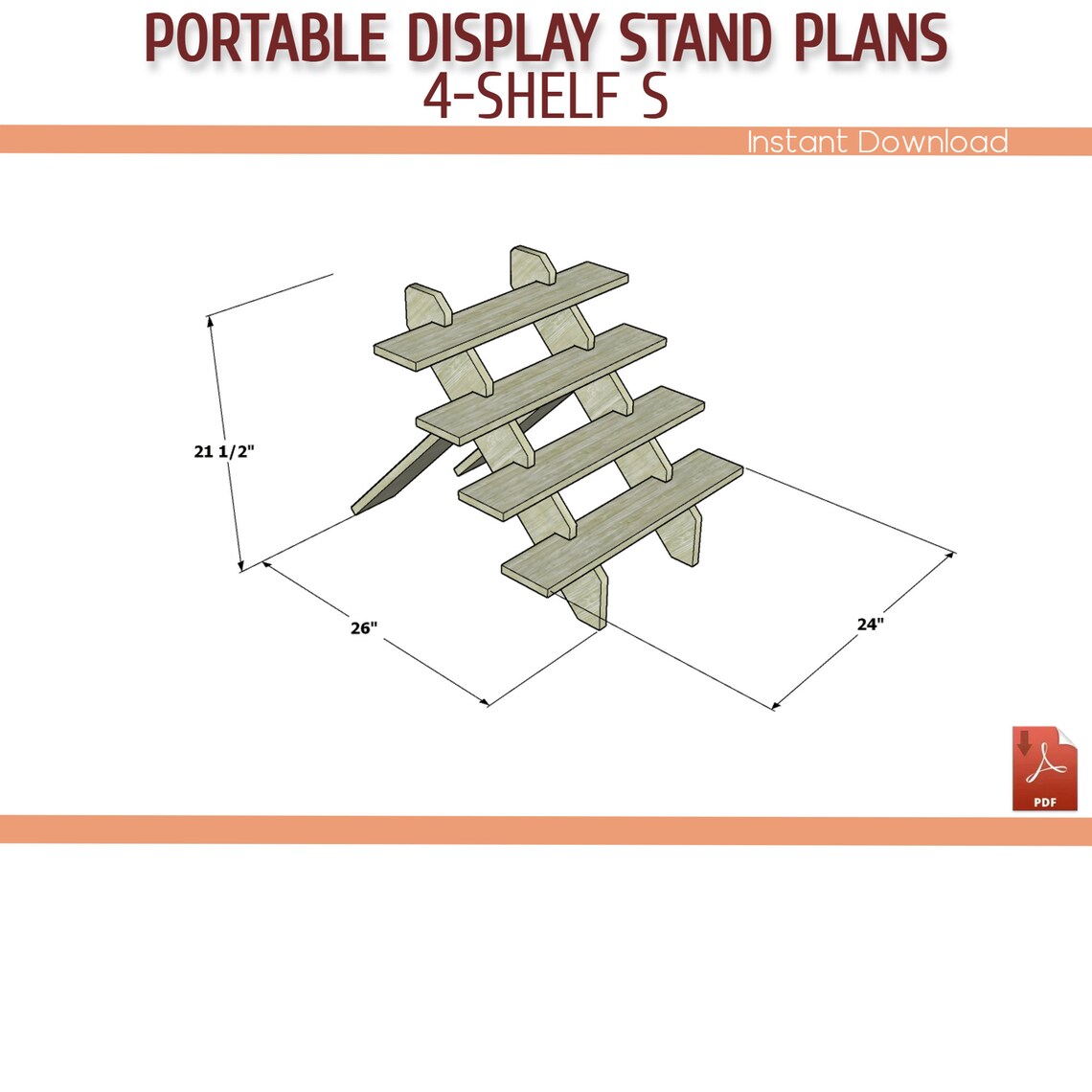 Portable Display Stand Plans DIY Wooden Craft Fair Display - Etsy