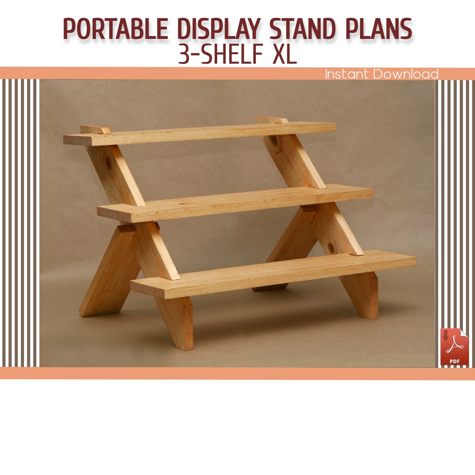 Portable Display Stand Plans DIY Wooden Craft Fair Display - Etsy