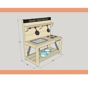 Mud Kitchen Plans DIY Build Outdoor Mud Kitchen for Kids | Etsy