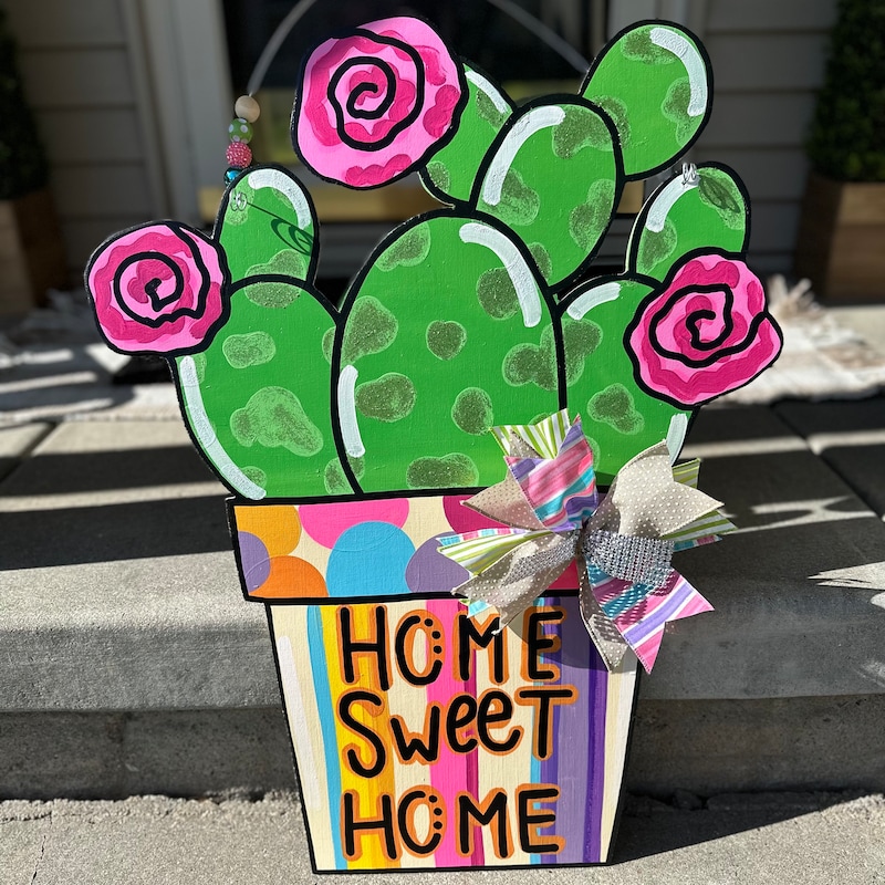 Cactus Door Hanger - Etsy