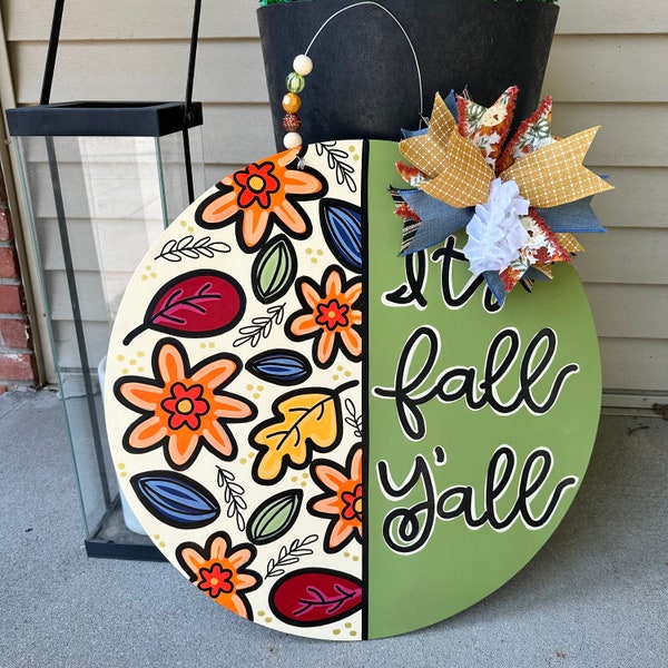 Fall Leaf Door Hanger - Etsy