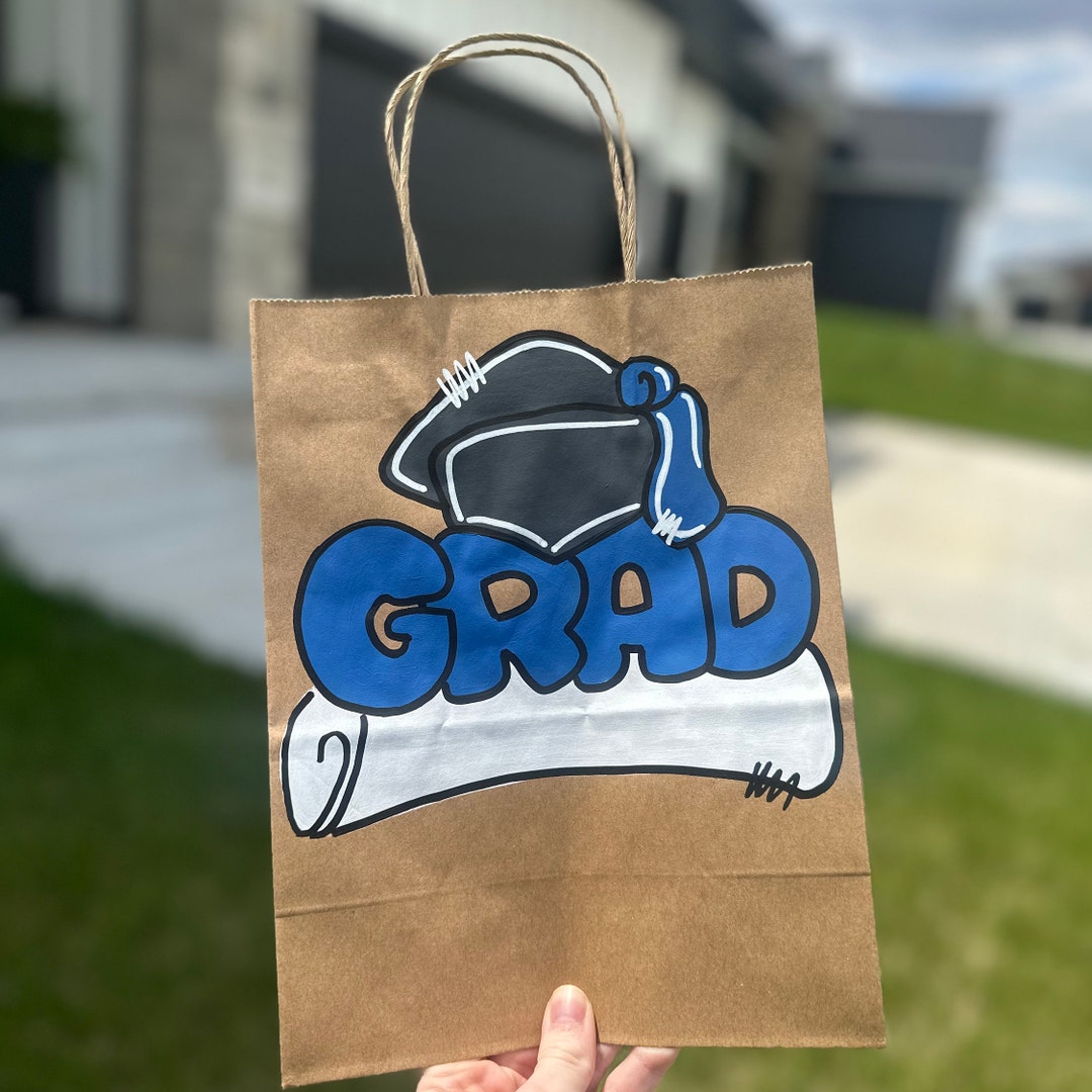 Graduation Gift Bag, Custom Gift Bag, Personalized Gift Bag, Hand ...