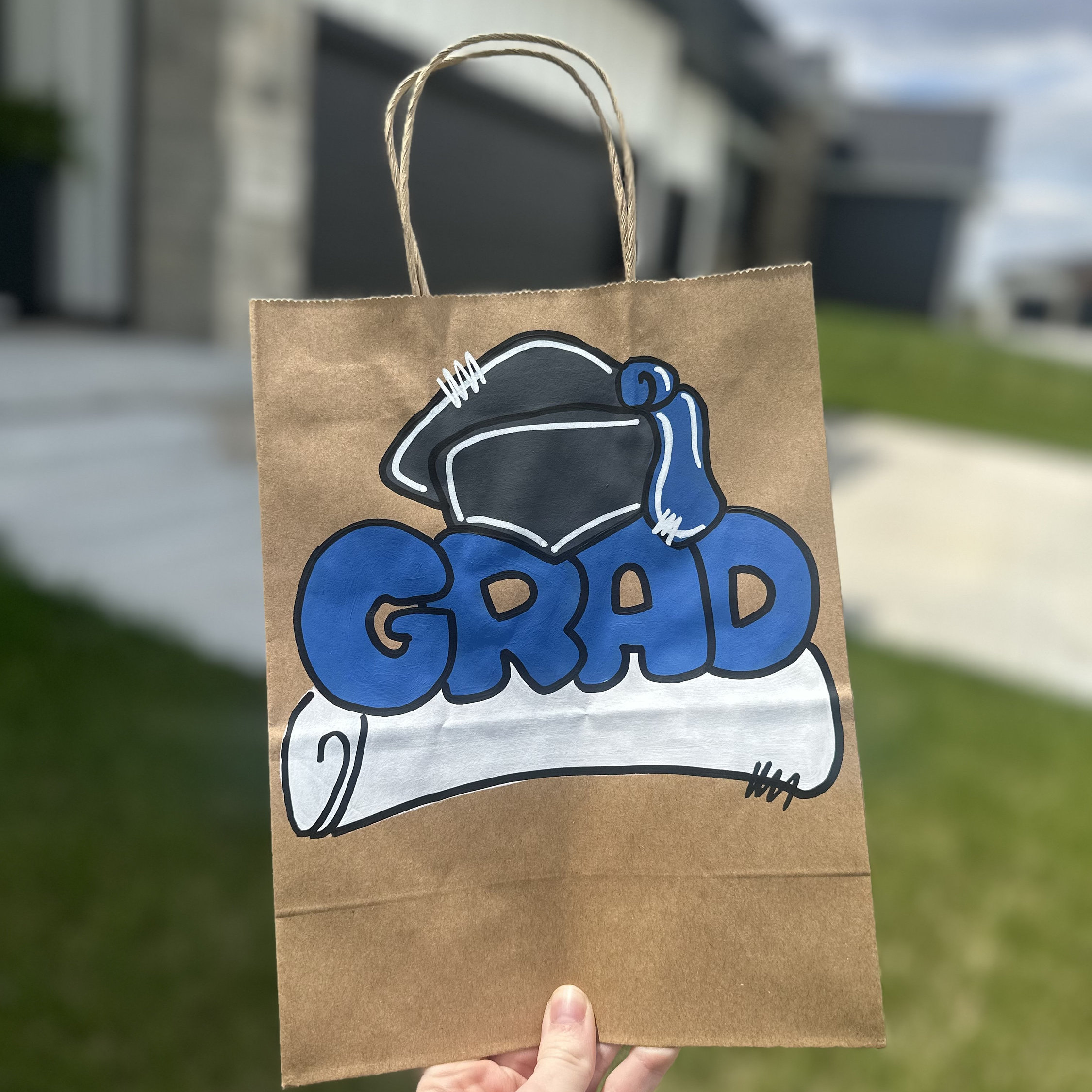 Graduation Gift Bag, Custom Gift Bag, Personalized Gift Bag, Hand ...