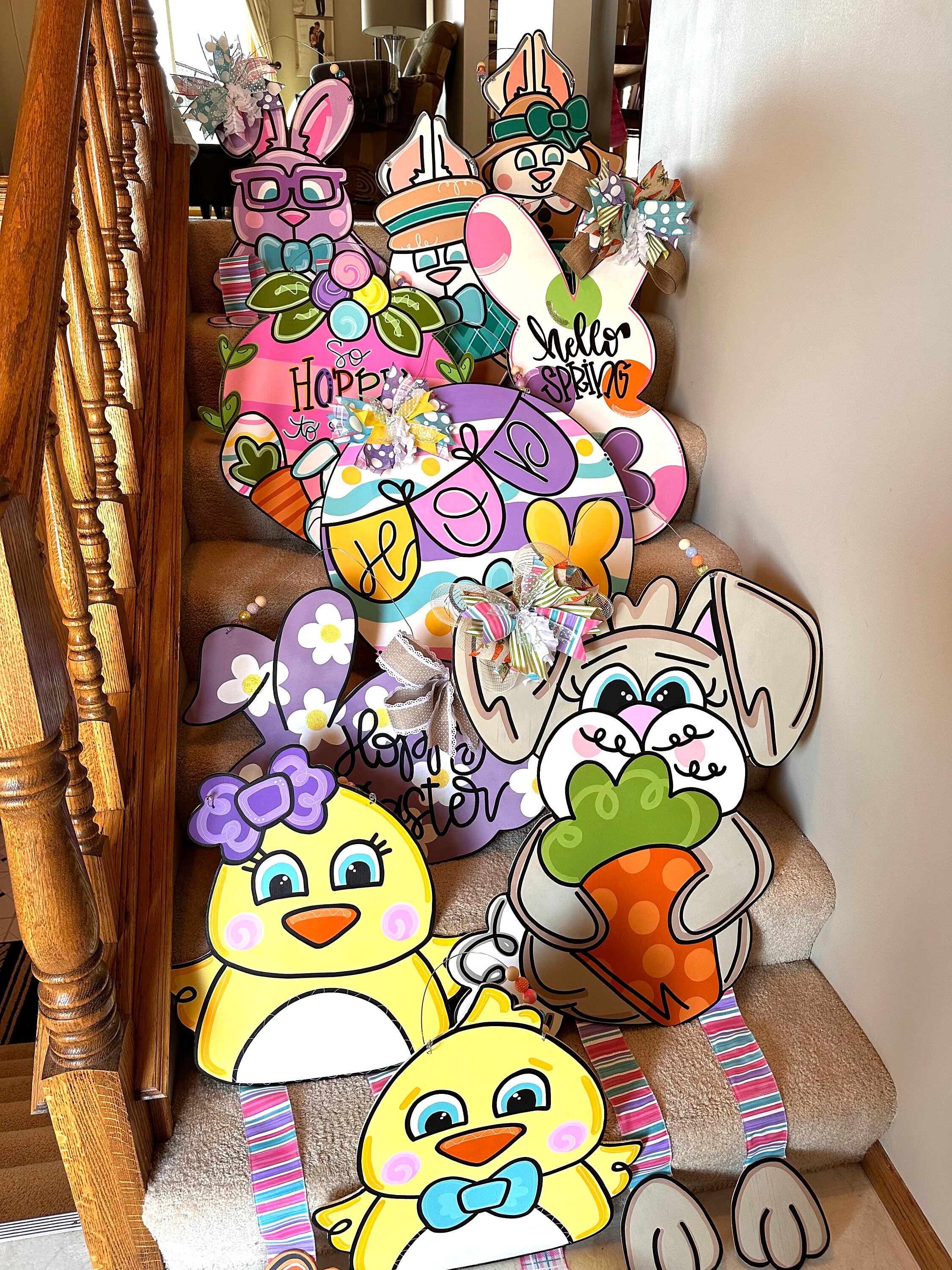 Easter Door Hanger, Hop Door Hanger, Easter Decor, Easter Decorations ...