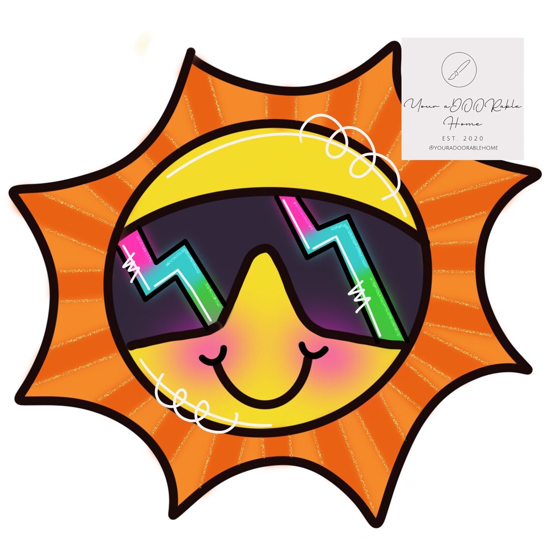 TEMPLATE: Sun Door Hanger, Sunglasses Template, Summer Door Hanger ...