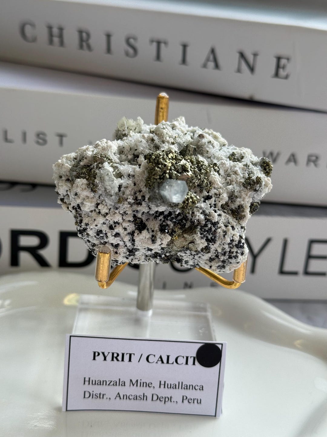 Pyrite With Calcite From Peru | Minerals | Decoration | Gemstone | Gift ...
