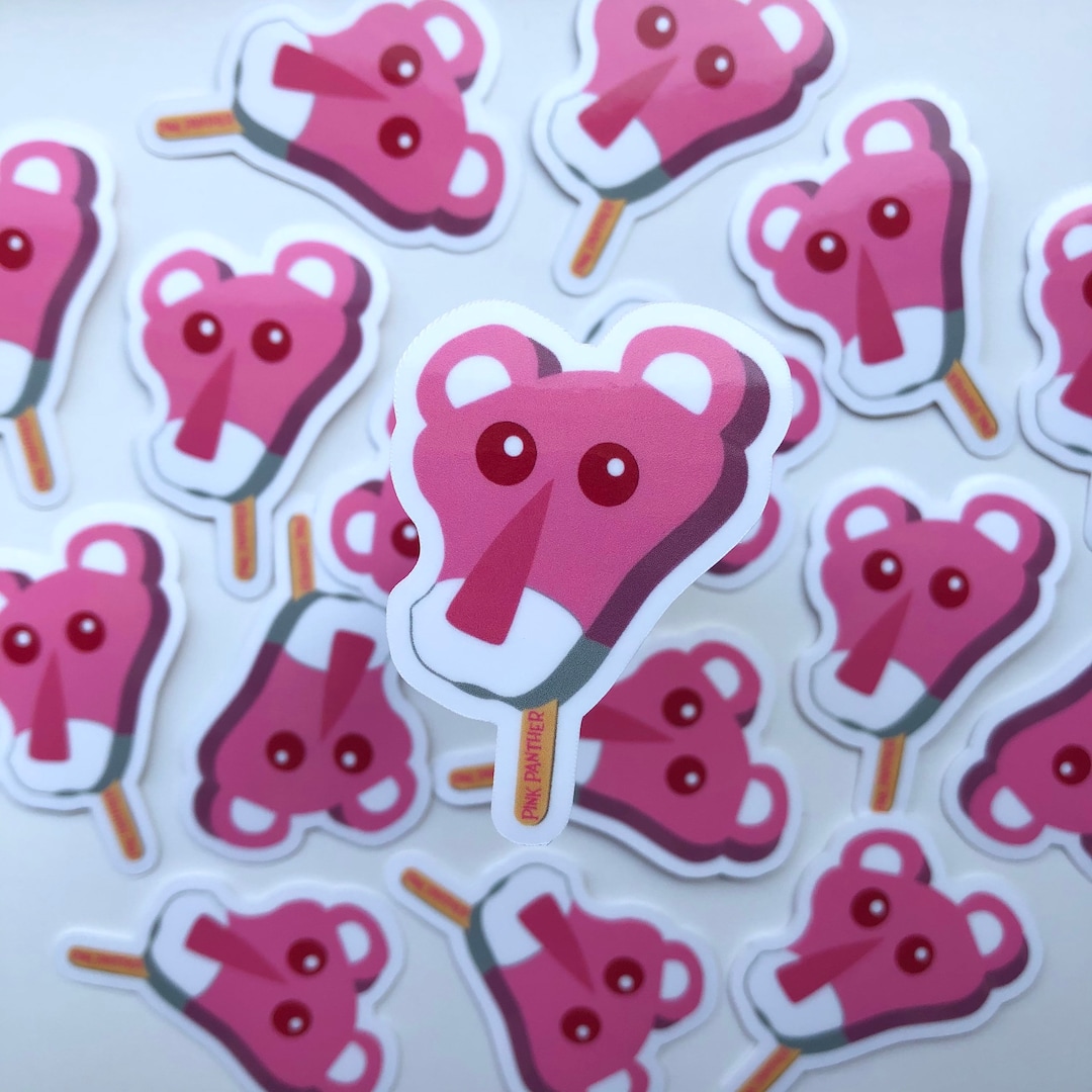 Pink Panther Sticker, Pink Panther Popsicle Sticker, Paleta Sticker ...