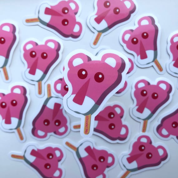 Pink Panther Sticker Pink Panther Popsicle Sticker Paleta | Etsy