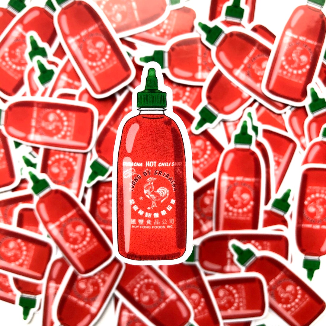 Sriracha Sticker, Asian Hot Sauce Sticker, Asian Sauce Sticker, Asian ...