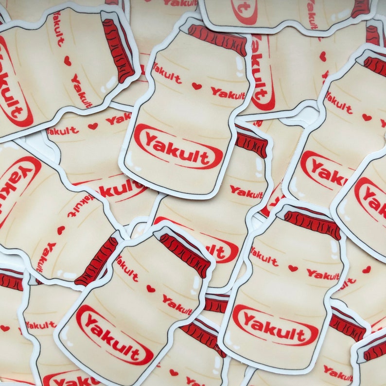 Yakult Sticker, Yogurt Drink Sticker, Asian Sticker, Sweet Drink ...
