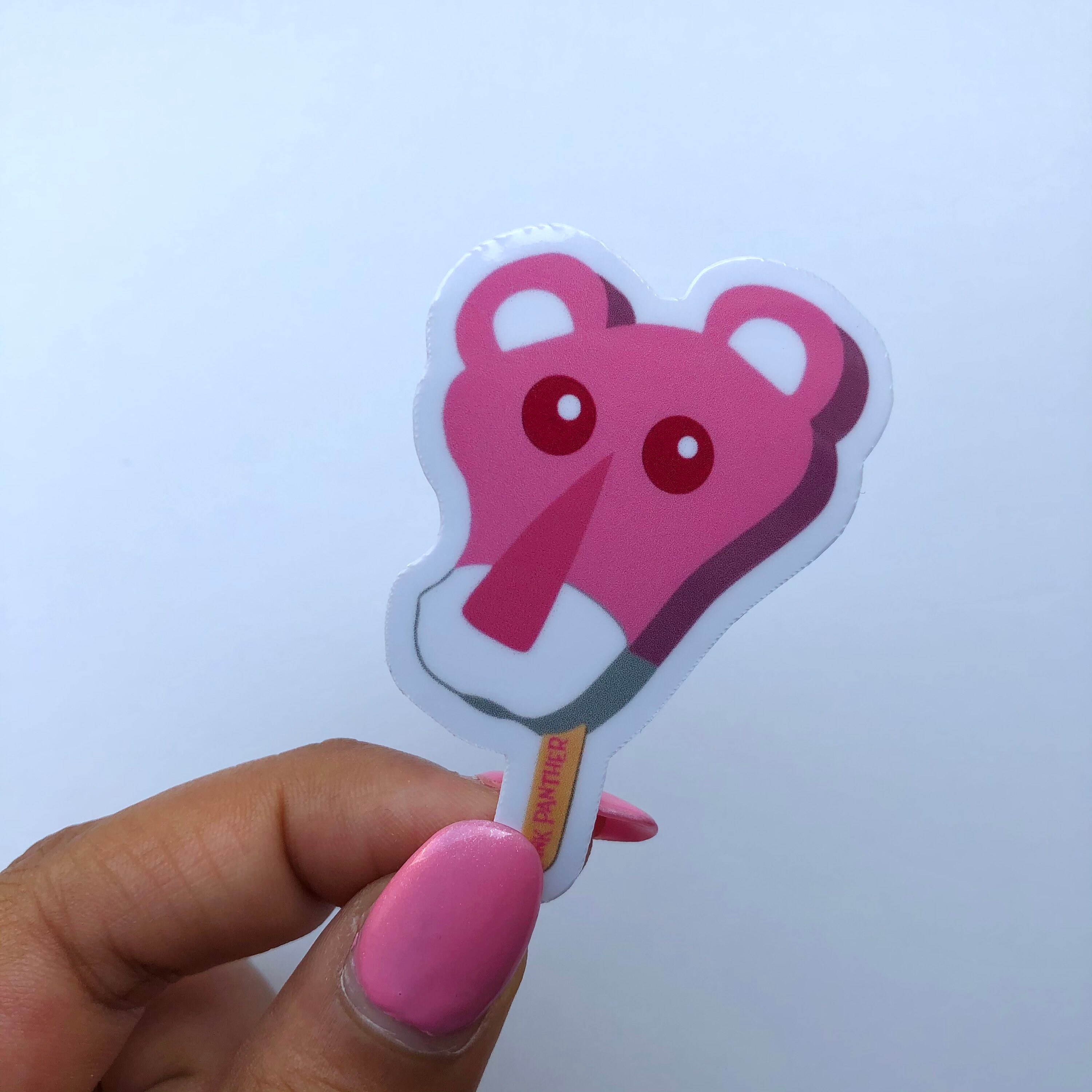 Pink Panther Sticker, Pink Panther Popsicle Sticker, Paleta Sticker ...