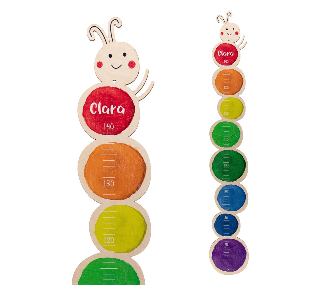 Children's Measuring Stick 'caterpillar' Made of Wood Personalized With ...