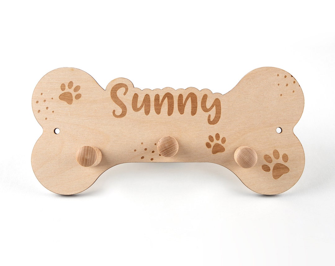 Dog Coat Rack 'chewing Bone' Made of Birch Wood With - Etsy