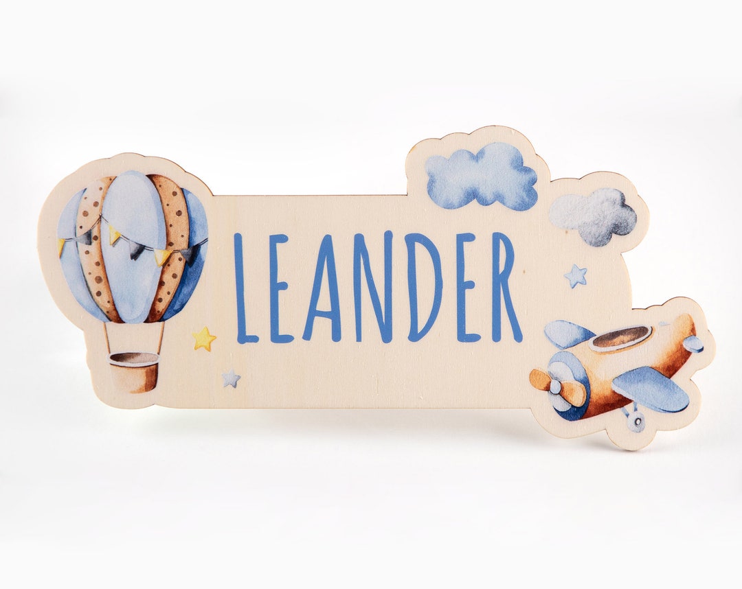 Name Plate 'heaven' Made of Wood Propeller Plane & - Etsy