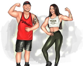 Cartoon Logo Personal Trainer - Etsy