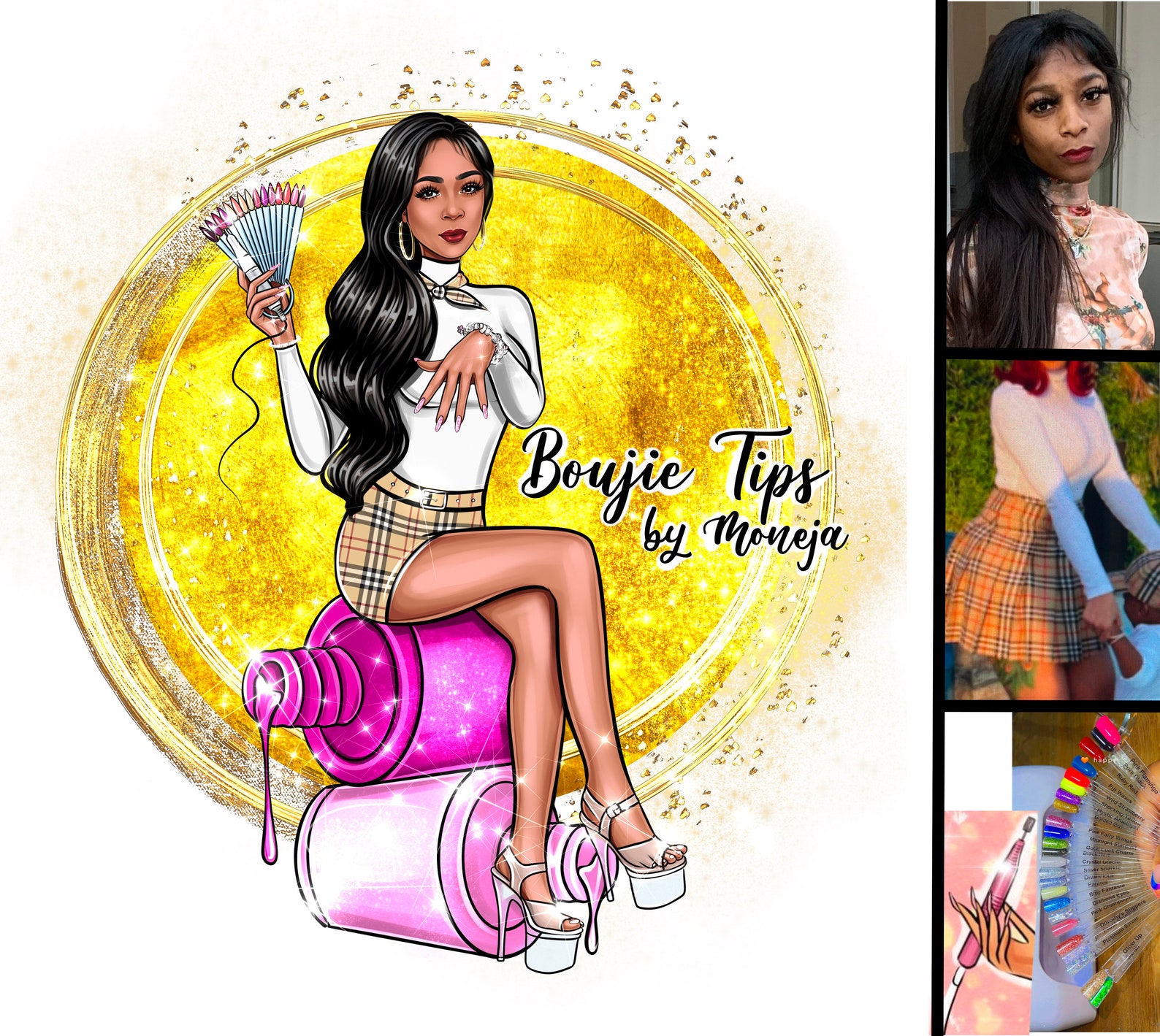 Spray Tanning Logocartoon Logodigital Portraitcartoon From - Etsy