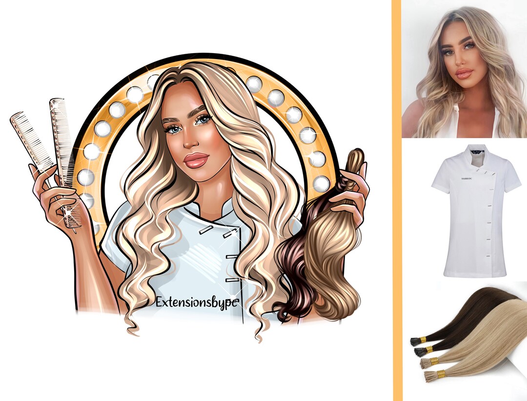 Hair Stylist Logo,hairdresser Logo,braider Logo,hair Extension Logo ...