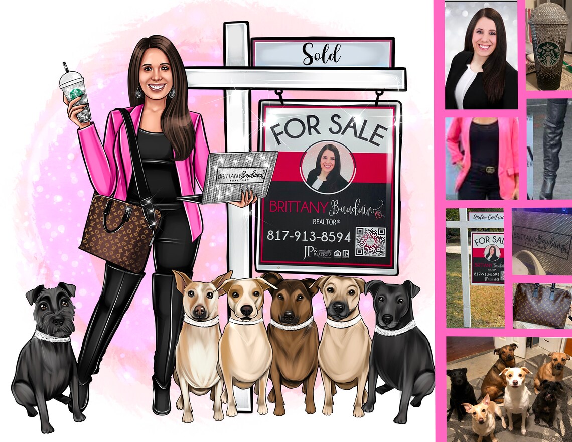 Real Estate Logo,realtor Logo,cartoon Logo,hand Draw Logo,portrait Logo ...