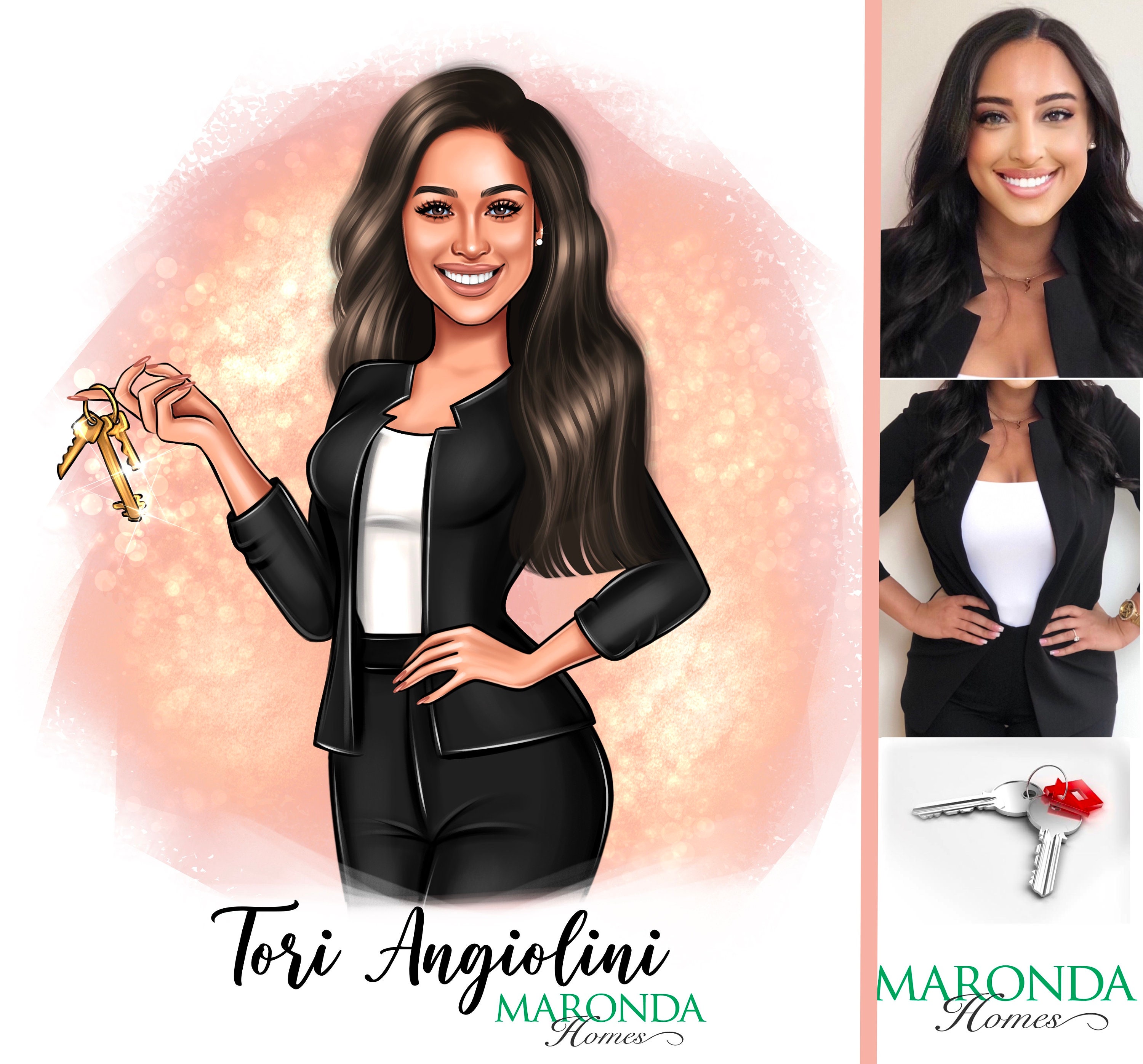 Real Estate Logo,realtor Logo,cartoon Logo,hand Draw Logo,portrait Logo ...