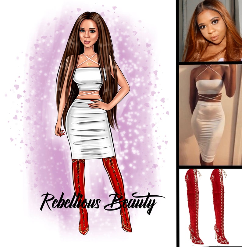 Spray Tanning Logocartoon Logodigital Portraitcartoon From - Etsy