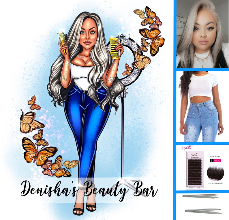 Spray tanning logoCartoon logoDigital portraitCartoon from | Etsy