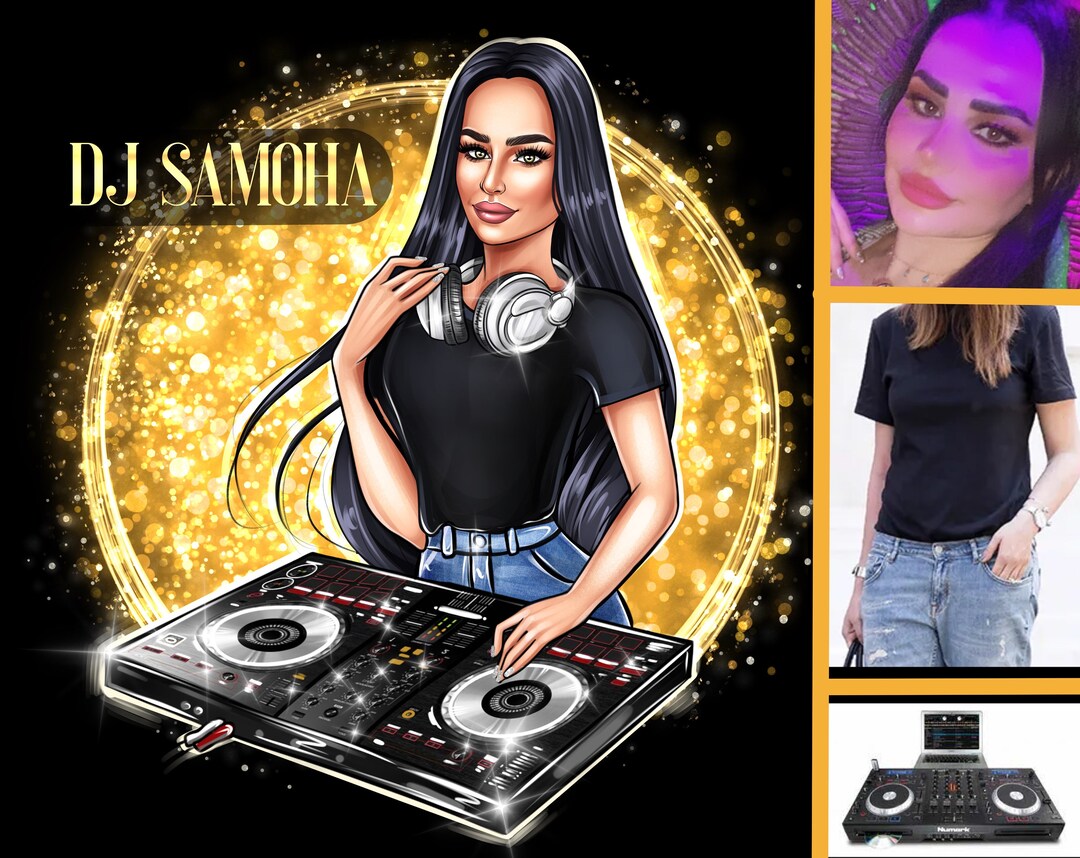 Dj Logo,custom Dj Logo,musician Logo,cartoon Logo,digital Portrait ...