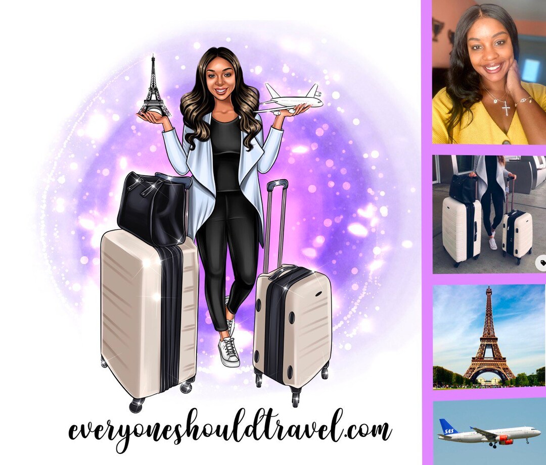 Travel Agent Logo,custom Cartoon Logo,digital Portrait Logo,hand Draw ...