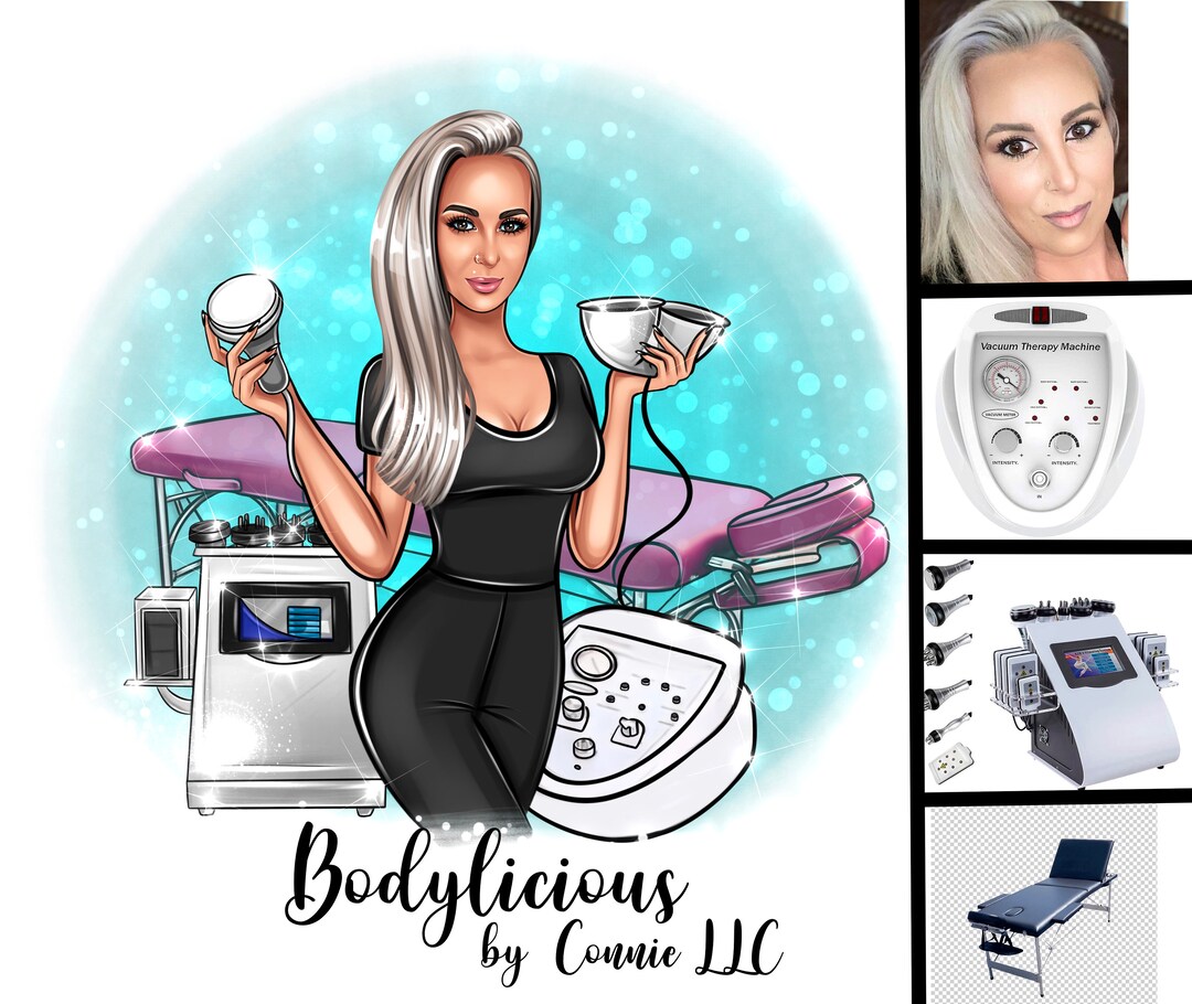 Body Sculpting Logo Beauty Salon Logo Cartoon Logo Portrait for ...