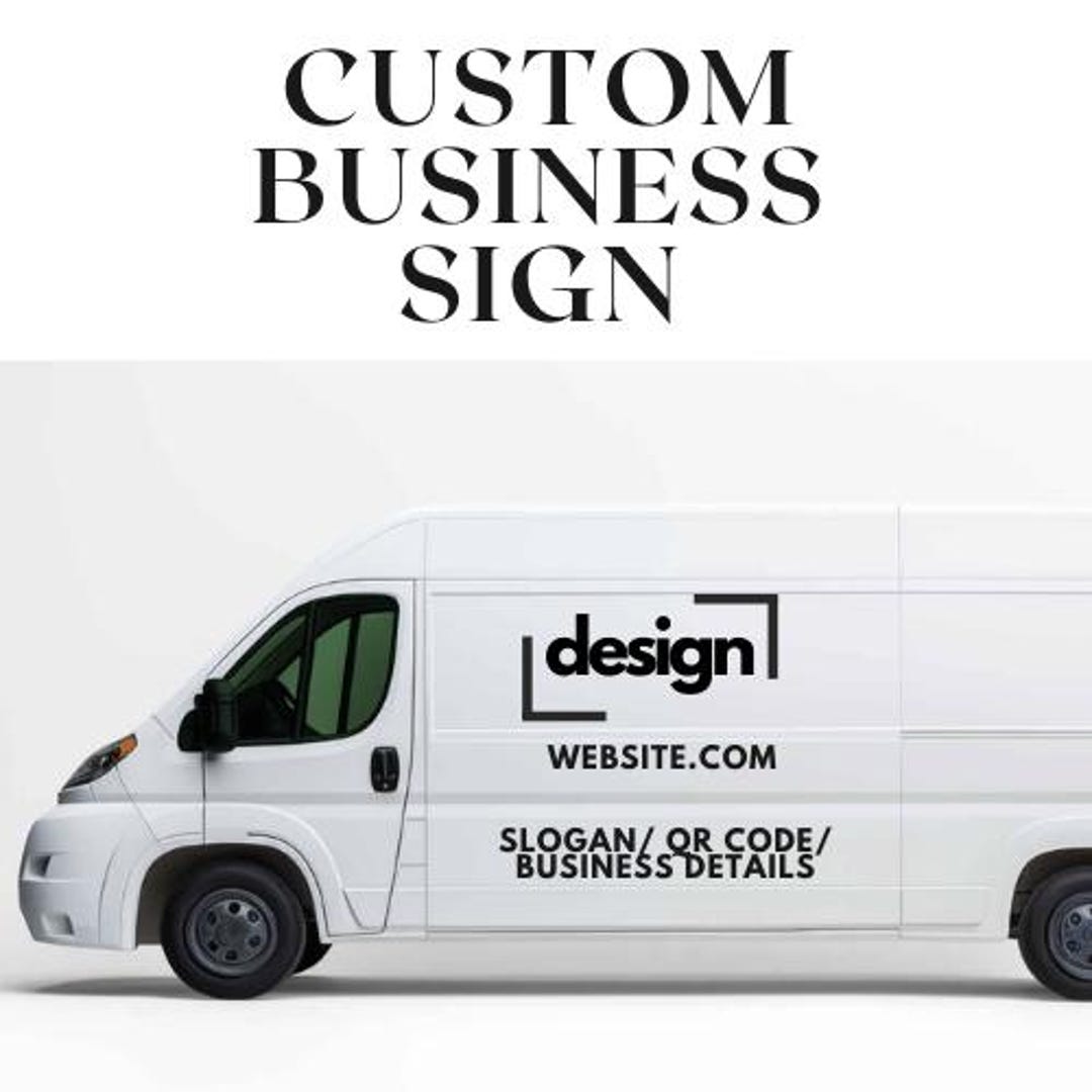 Custom Business Van & Car Decal | Company Logo | Contact Info | Vinyl ...