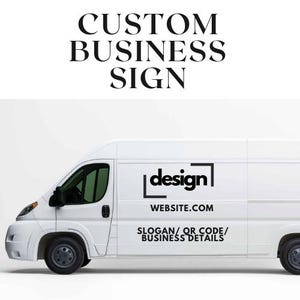 Custom Business Van & Car Decal | Company Logo | Contact Info | Vinyl ...