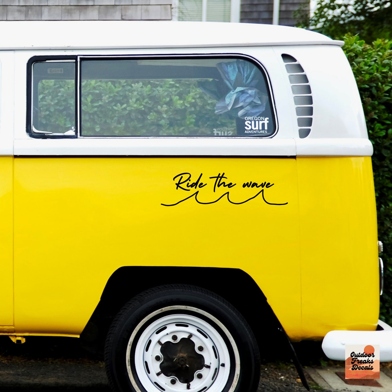 Ride the Wave - Outdoor Vinyl Decal for Your Surfboard, Camper, Car ...