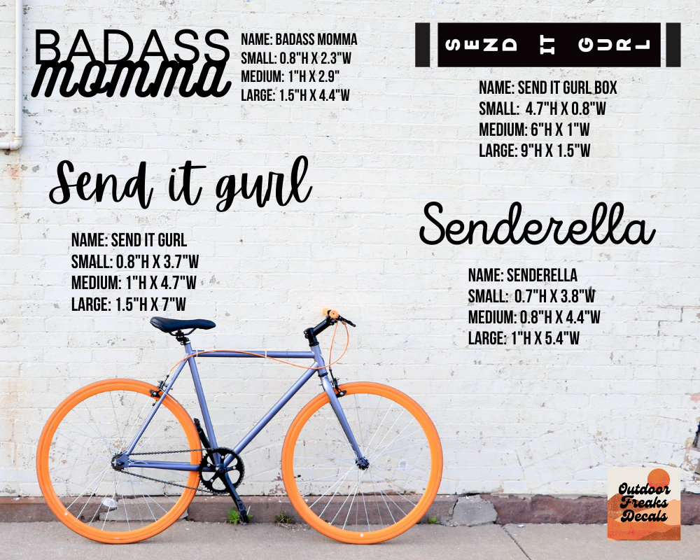 Funny Bike Decal 3 Pack Sale Outdoor Vinyl Decal for | Etsy