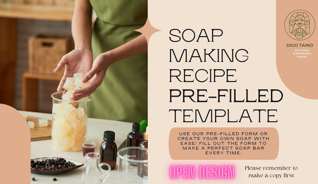 Soap Making Recipe Template, Soap Recipe. - Etsy
