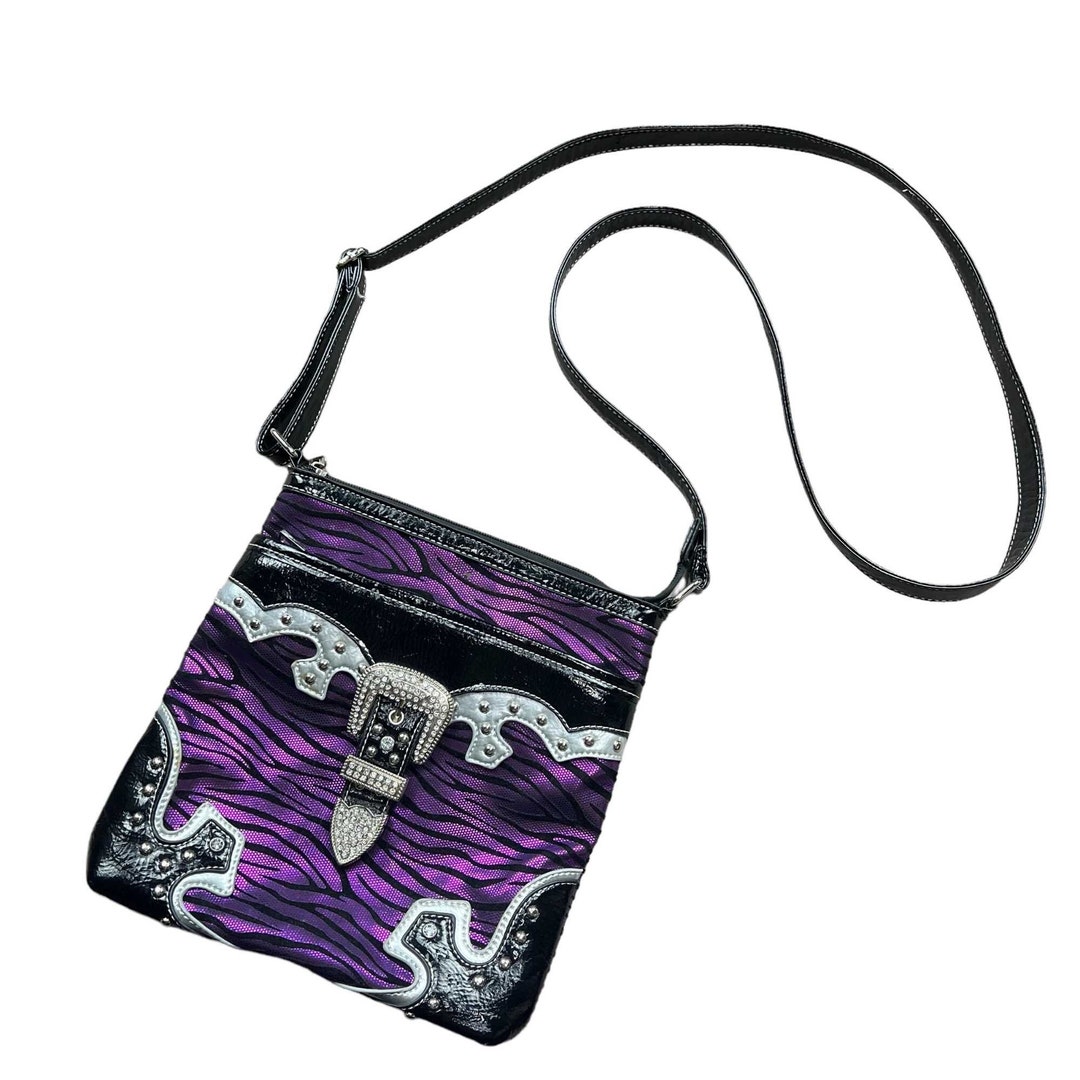 Y2K Crossbody Bag Purple and Black - Etsy