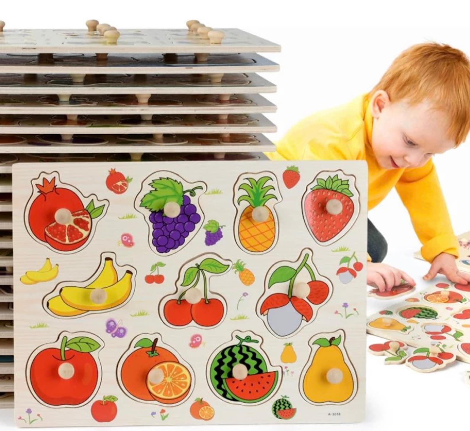 Wooden Jigsaw Puzzles Toys for Kids /early Years Learning | Etsy