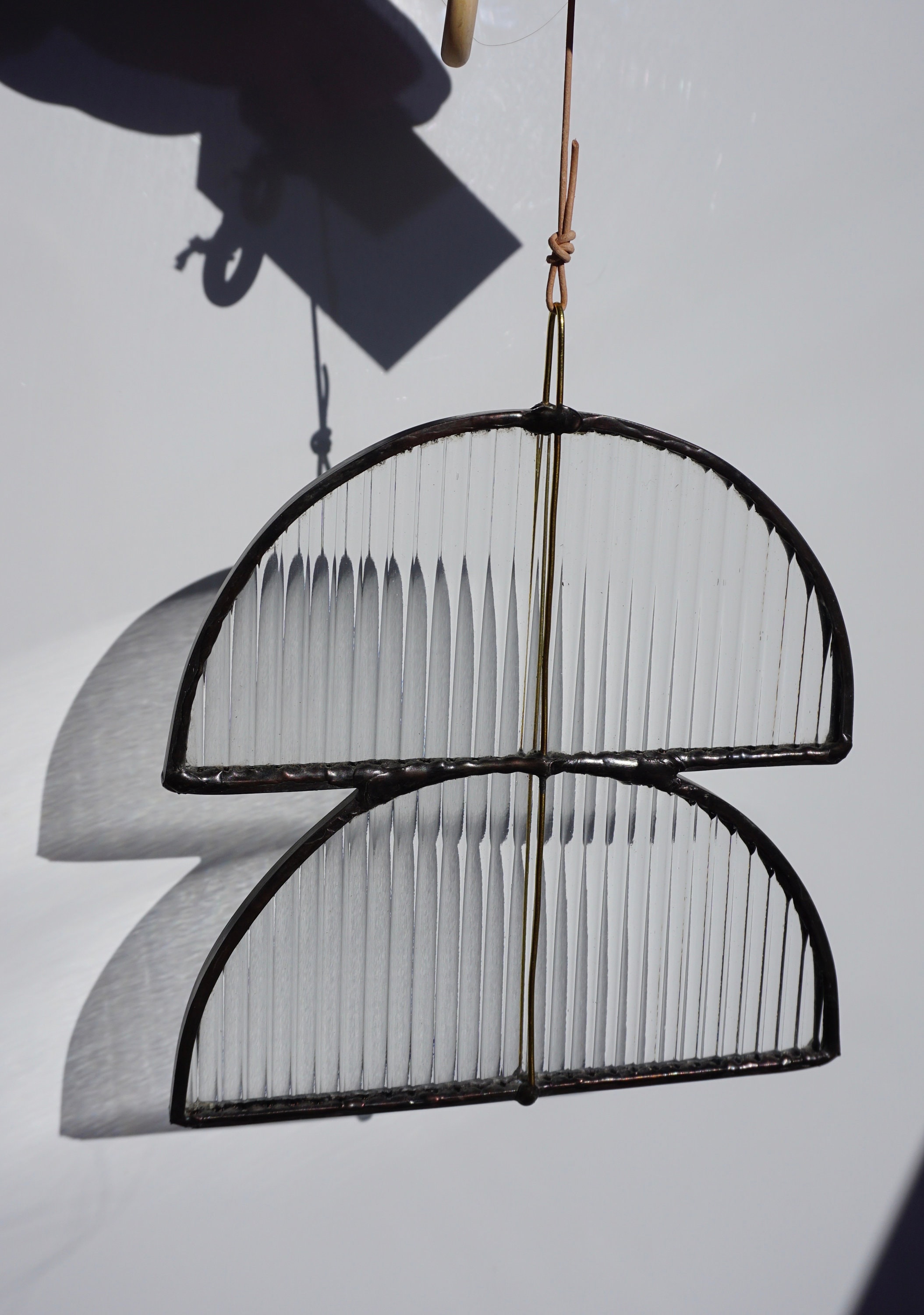 Modern Reeded Glass Half Circle Panel - Etsy