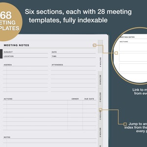 Remarkable Meeting Notes Template Remarkable 2 Template - Etsy